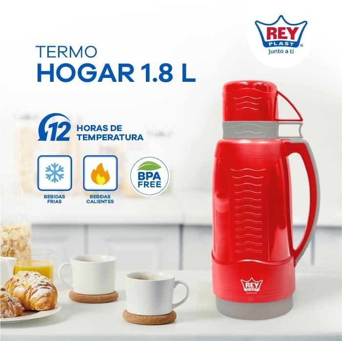 TERMO HOGAR 1.8 L - CAJA X 12 UNIDADES - Plasticos Rey