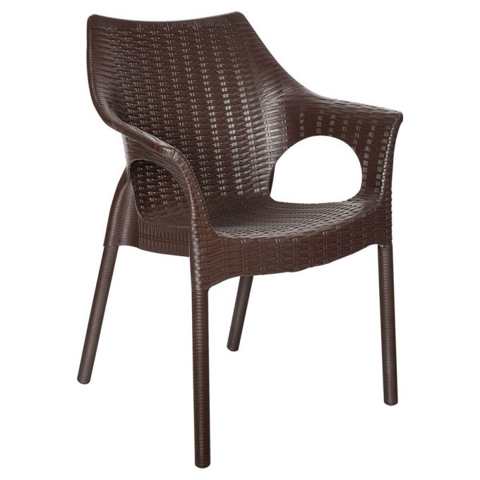 SILLA MODELO RATAN C/BRAZO - PQTE X 4 UNIDADES - Plasticos Rey