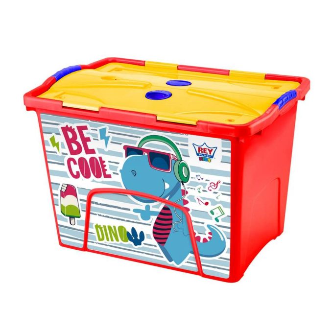 BAÚL MÓVIL LOCK # 100 DECORADO NIÑO - DINO - Plasticos Rey