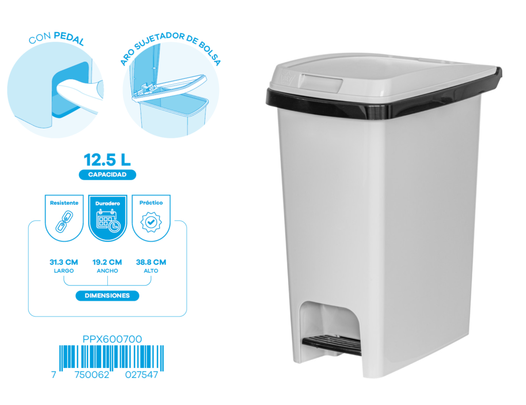 PAPELERA AUTOMATICA STAR - PAQUETE X 09 UNID - Plasticos Rey